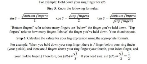 Mathematips Escaping The Complex Trigonometric Ratios Hand Trick