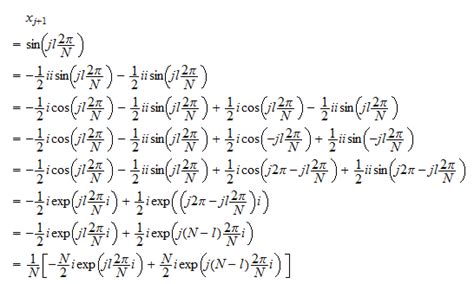 Discrete Fourier Transform Of Cosine And Sine Functions