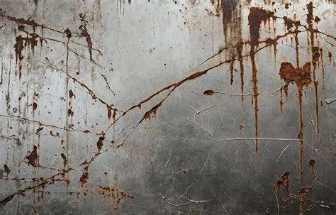Grungy Scratched Metal Panel Rust Image Images