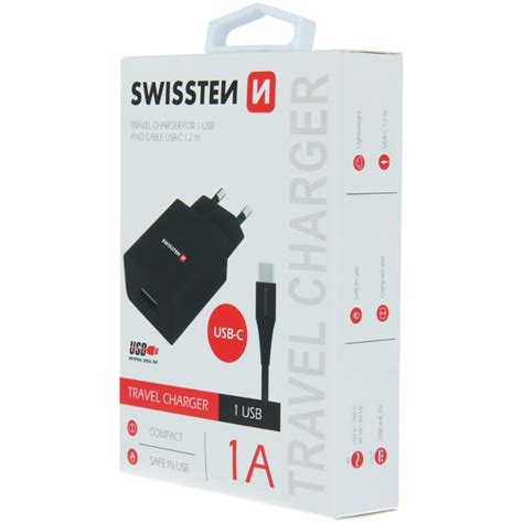 Incarcator De Calatorie Swissten Inteligent Cu X Usb A Cablu De Date De Alimentare Usb Tipe C