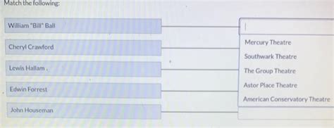 Match The Following Chegg