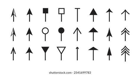 Arrows Set Vector Black Directional Icons Stock Vector Royalty Free