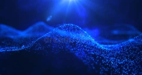 Abstract Waves From Particles And Dots Of Energetic Magic With The Effect Stock Illustration