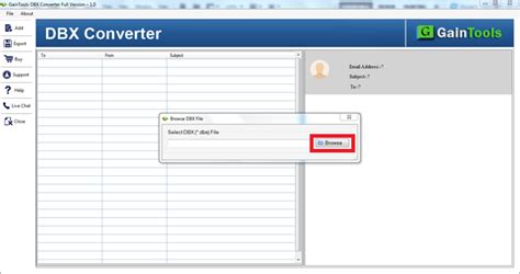 free dbx viewer to open and access dbx file gaintools