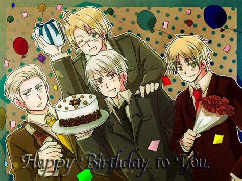 Hetalia Gelukkige Verjaardagskaart Gelukkige Verjaardagskaart Met