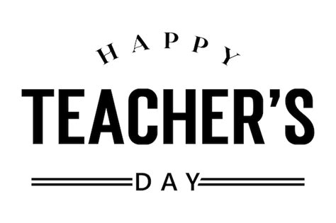 Premium Vector Happy Teachers Day Lettering Vector Illustration