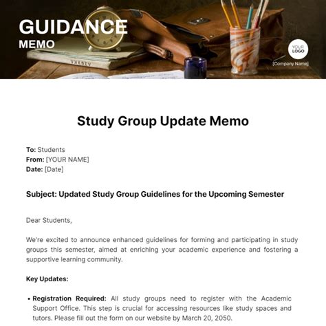 Free Guidance Memo Template To Edit Online