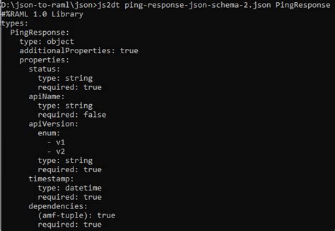 How To Convert Json To Raml