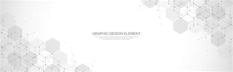 Premium Vector Abstract Design Element With Geometric Background And Hexagons Shape Pattern