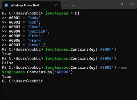 Powershell How To Check If Hash Table Contains Specific Key