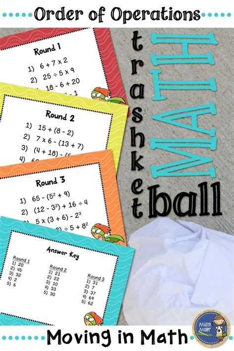 Order Of Operations Trashketball Math Game 6th Grade Math Review