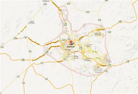 Mecca Map Saudi Arabia