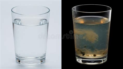 Clean Vs Contaminated Water Stock Illustration Illustration Of Whisky Murky 370555589