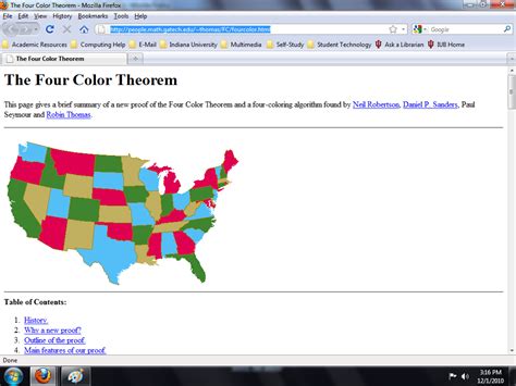 Four Color Theorem Four Colors Theorem