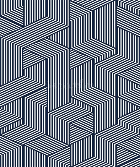 3d Dimensional Lined Cubes Seamless Pattern Geometric Endless Texture With Lines And Boxes