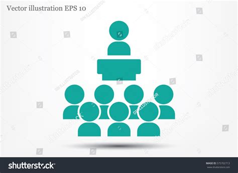 Lecture Hall Icon Vector Eps 10 Stock Vector Royalty Free 575702713 Shutterstock