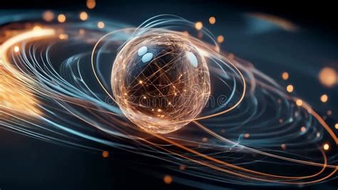 Digital Sphere With Glowing Network Connections Stock Video Video Of