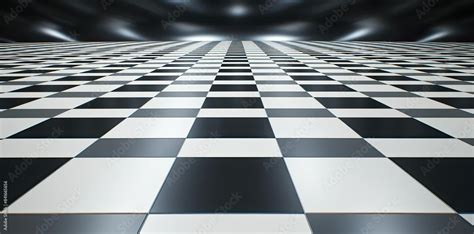 Checker Texture Of A Checkerboard Floor Featuring Black And White Tiles