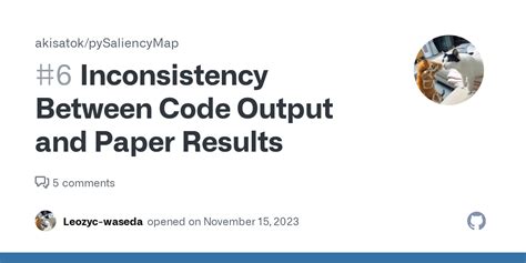 Inconsistency Between Code Output And Paper Results · Issue 6 · Akisatokpysaliencymap · Github