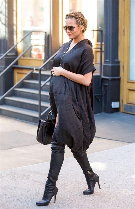 She Even Walked Around In Heels While Pregnant Chrissy Teigen High