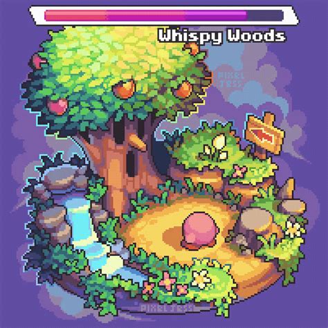 Whispy Woods Fight Kirby Artwork By Pixel Jess R Casualnintendo