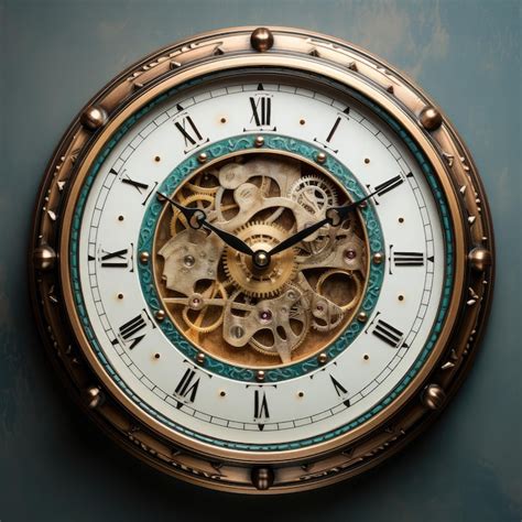 Premium Ai Image Texture Image Of A Clock With Gray Background