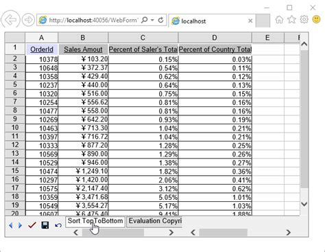 sort worksheet data documentation