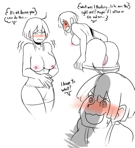 Rule 34 1girls Ass Back View Bent Over Bernadetta Von Varley Big Ass Big Breasts Blush