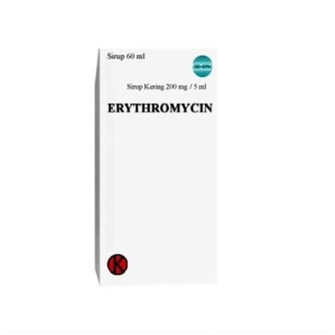Jual Erythromycin Sirup Kering 60 Ml Antibiotik Di Seller Apotek