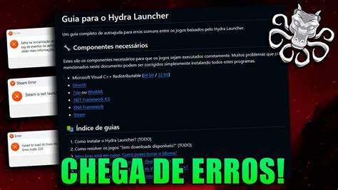 NOVO GUIA COMPLETO De ERROS DO HYDRA