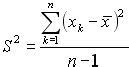 Statistics Variance Equations Formulas Calculator Sample