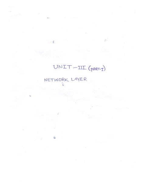 Unit 3 Network Layer Pdf