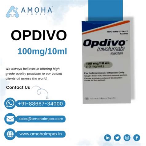 Opdivo Nivolumab 100 Mg 10 Ml Injection At ₹ 18000vial In Surat Id