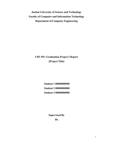 graduation project report computer engineering