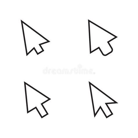 Computer Mouse Cursor Icon In Flat Style Arrow Cursor Vector