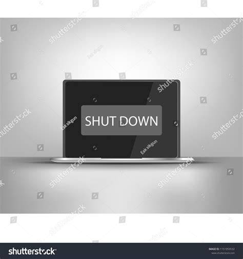 184 Shut Down Laptop Stock Vectors Images Vector Art Shutterstock