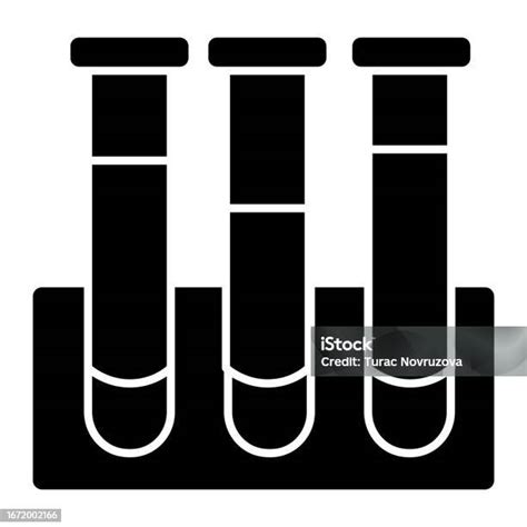 앰플 또는 화학 플라스크 솔리드 아이콘입니다 유리관 기호 흰색 배경에 상형 문자 스타일 픽토그램 의학과 화학은 모바일 개념 웹 디자인에 서명합니다 벡터 그래픽 0명에 대한