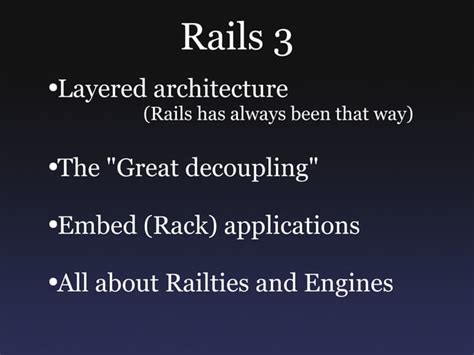 Ruby Software Architecture Ppt