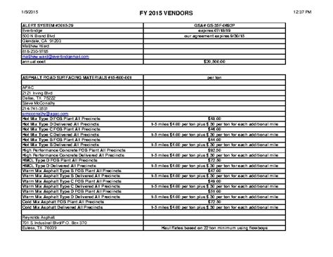 Master Vendor List Template PDFSimpli