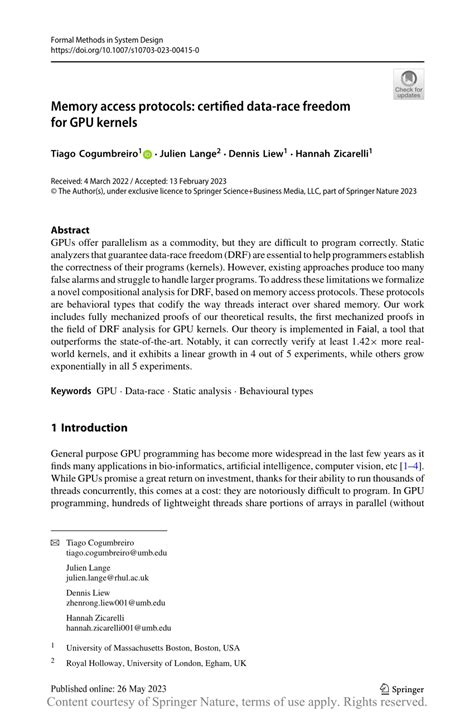 Memory Access Protocols Certified Data Race Freedom For Gpu Kernels