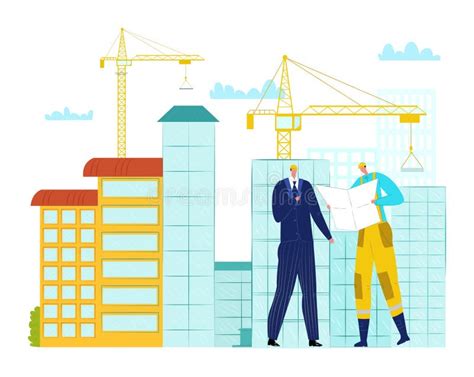 Architect Engineer At Construction Professional Worker Builder Vector