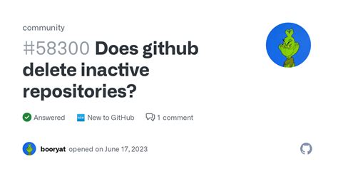 Does Github Delete Inactive Repositories · Community · Discussion