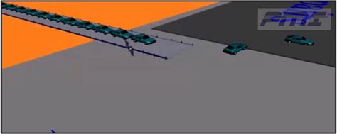 Simulation Of An End Of Line Testing Area For A Leading Vehicle