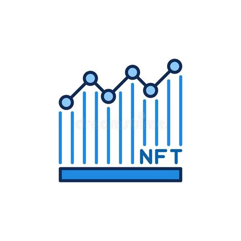 Non Fungible Token Nft Line Graph Vector Concept Colored Icon Stock Vector Illustration Of