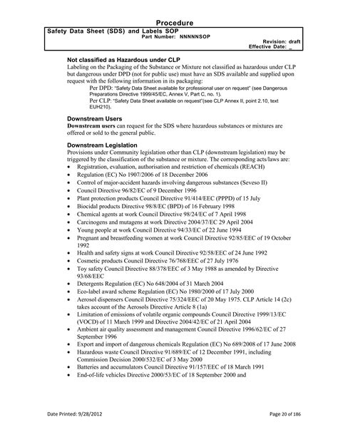 Msds Sds Labelling Sop Ghs Of Classification Labelling Of Chem Doc