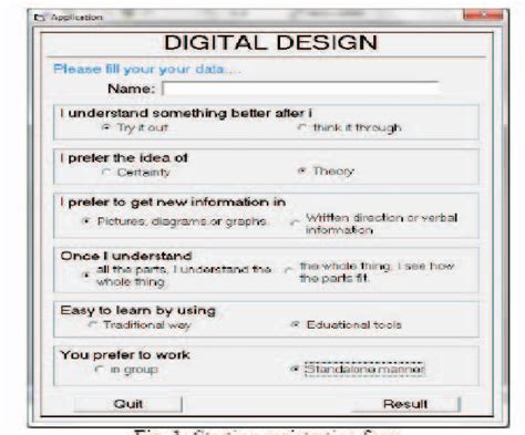 figure 2 from adaptive elearning system for visual and verbal learners