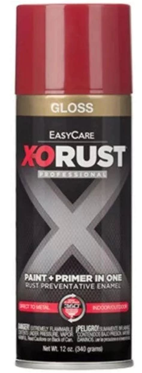 X O Rust XOP AER Oz Can Of Gloss Red Anti Rust Enamel Spray Paint Walmart Com