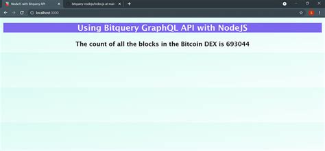 How To Use Bitquery Apis With Nodejs Graphql Tutorials Bitquery