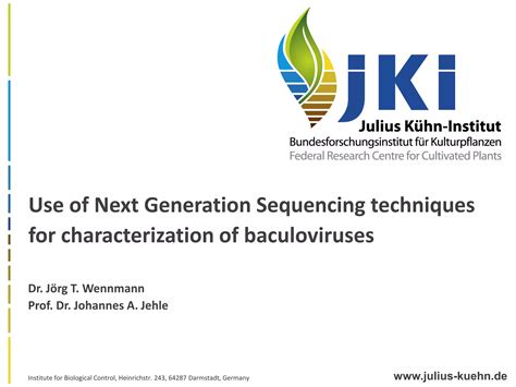 Use Of Next Generation Sequencing Techniques For Characterisation Of Baculoviruses Oecd