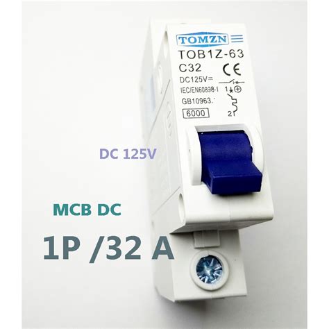 Jual Mcb Baterai Inverter 1p 32a Dc 125v Circuit Breaker For Pv System C Curve Mcb Shopee